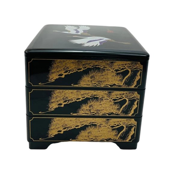 Vintage | Dining | Traditional Lacquer Jubako Bento Japanese Tiered ...